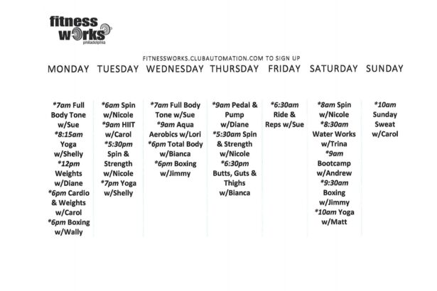 New classes! – Fitness Works Philadelphia